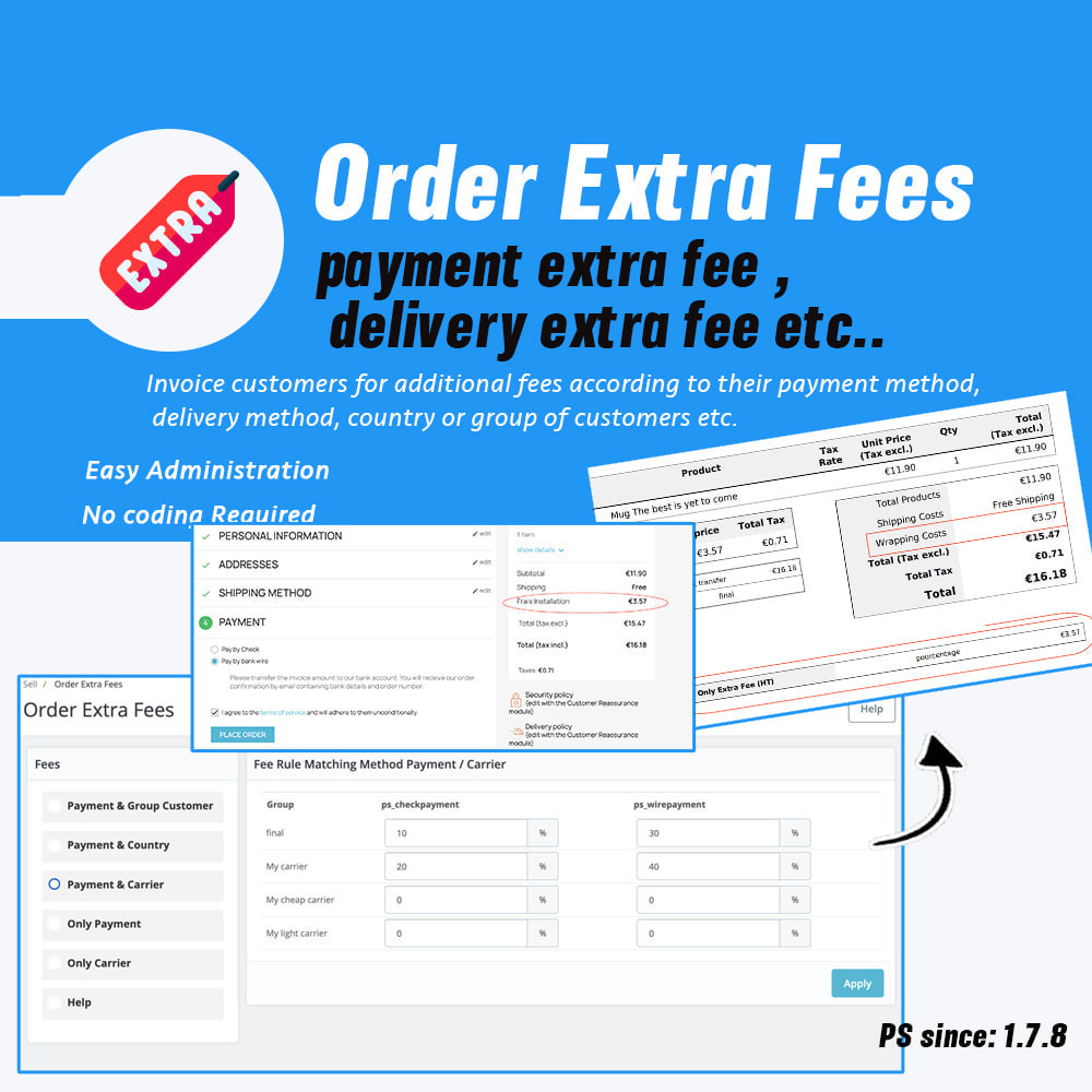 Prestashop Extra Fees additional charge - My presta Store